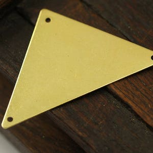 Raw Brass Triangle, 10 Raw Brass Triangle Pendants With 3 Holes ...