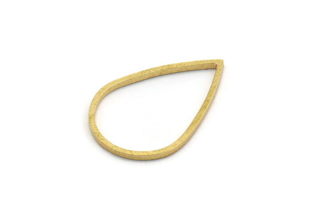 Brass Drop Connector, 24 Raw Brass Drop Connectors (22.5x15x1mm) A6251 ...