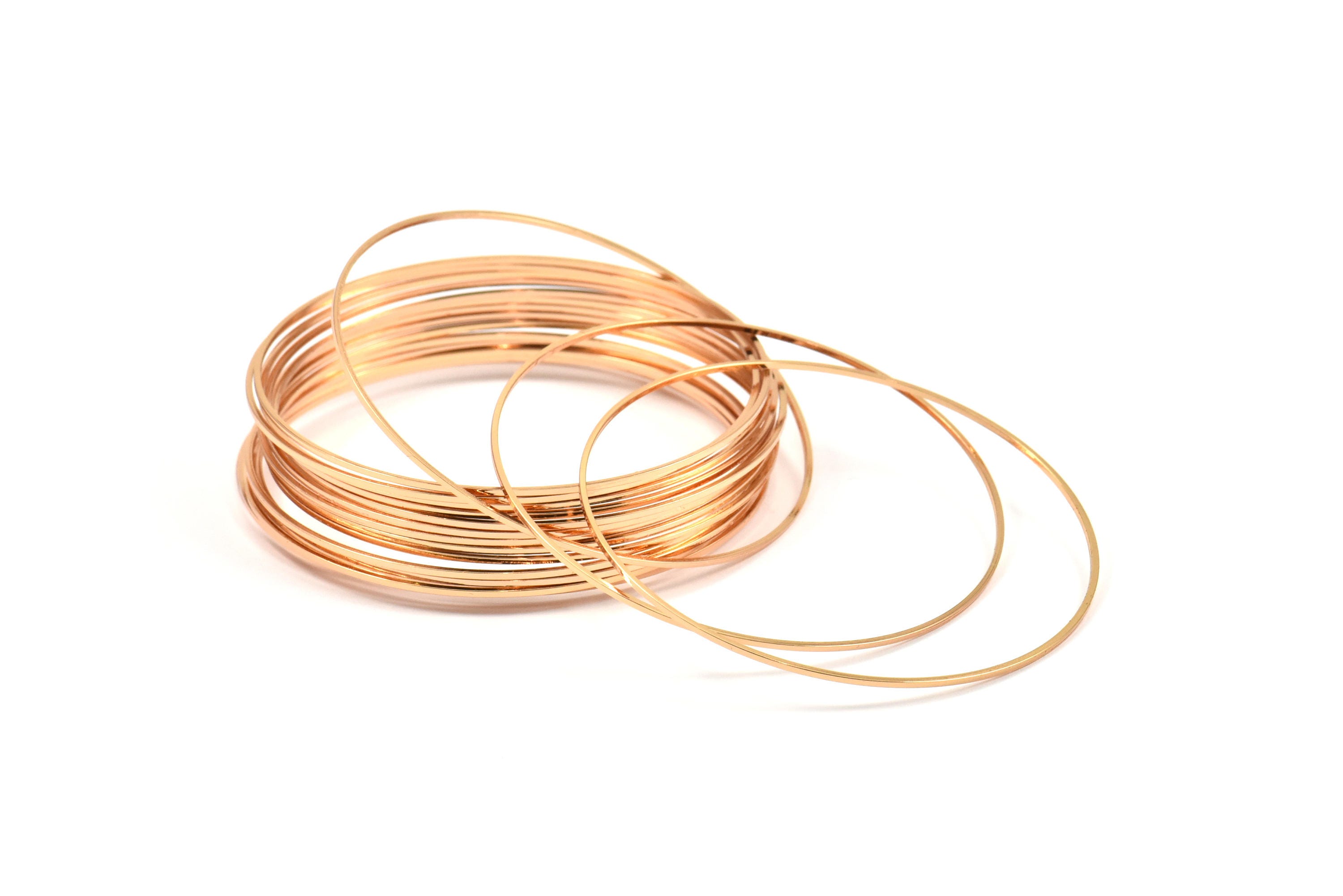 Rose Gold Circle Connector 8 Rose Gold Plated Brass Circle | Etsy