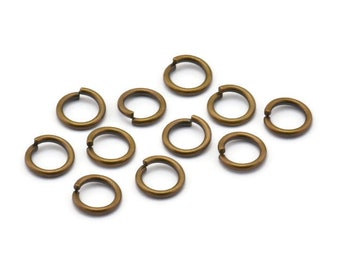 8mm Jump Rings 100 Antique Brass Jump Rings / Bronze Open - Etsy