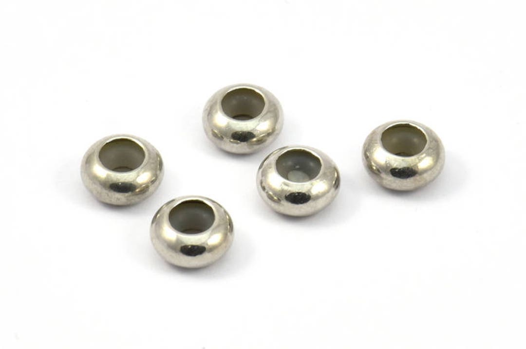 Silver Bead Keeper, 24 Silver Tone Brass Bead Keeper, Silicone and ...