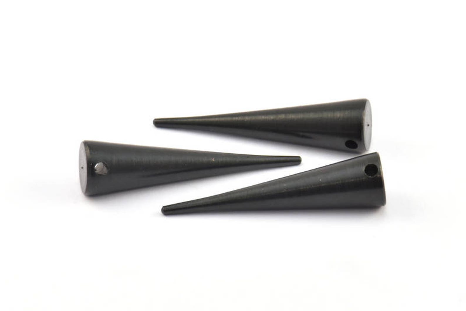 Black Spike Pendant, 1 Oxidized Brass Black Spike Tribal Pendants With ...