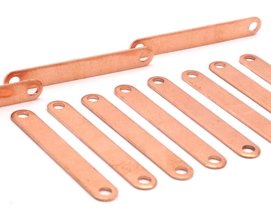 Copper Personalized Bar, 12 Raw Copper Stamping Connector, Blanks ...