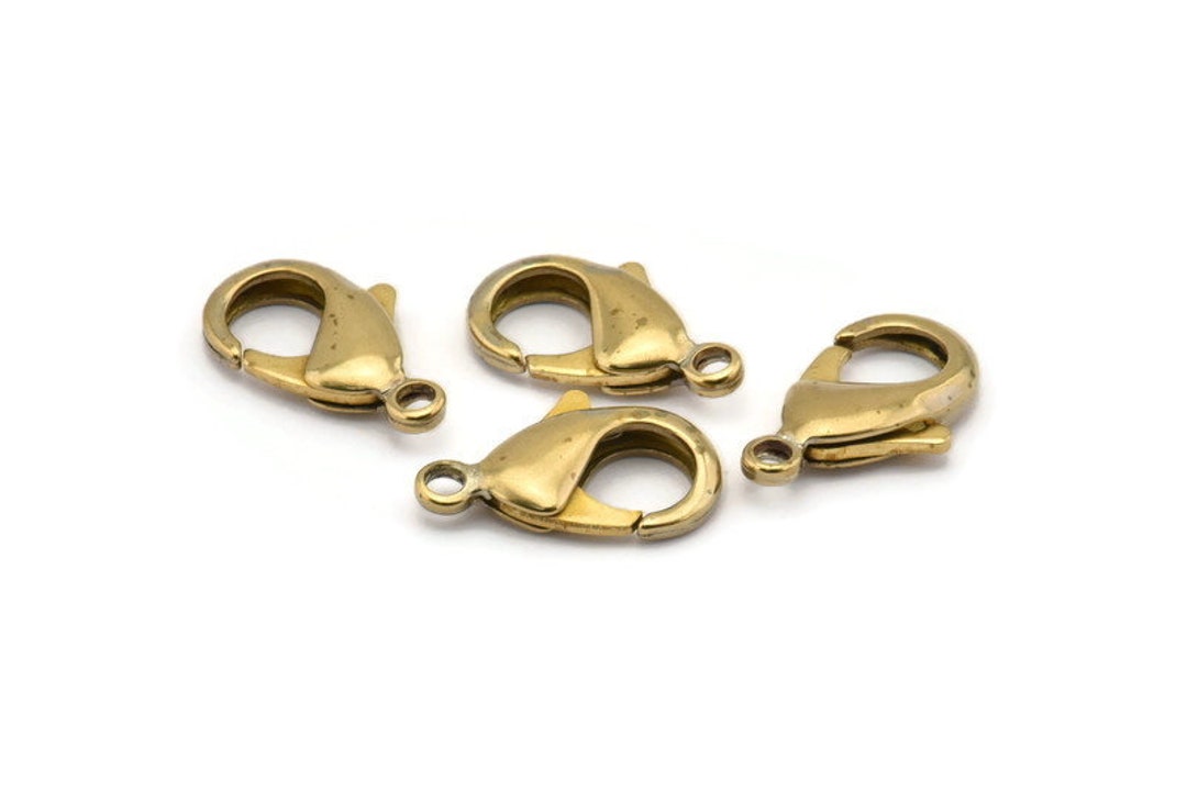 Brass Parrot Clasp, Raw Brass Lobster Claw Clasps (23x13mm) Bs-1182 ...