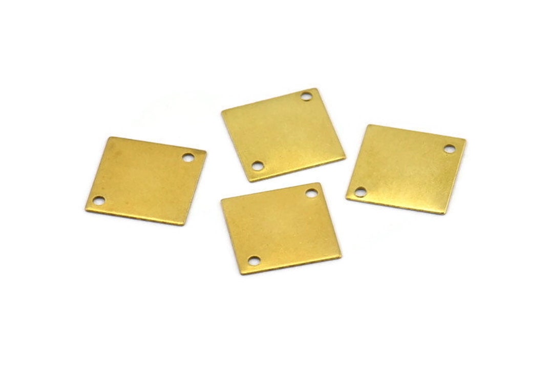 Brass Diamond Connector, 20 Raw Brass Diamond Connectors With 2 Holes ...