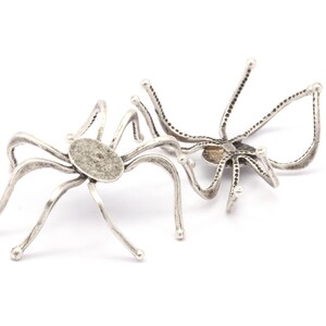 Silver Spider Settings, 1 Antique Silver Plated Brass Spider Setting ...