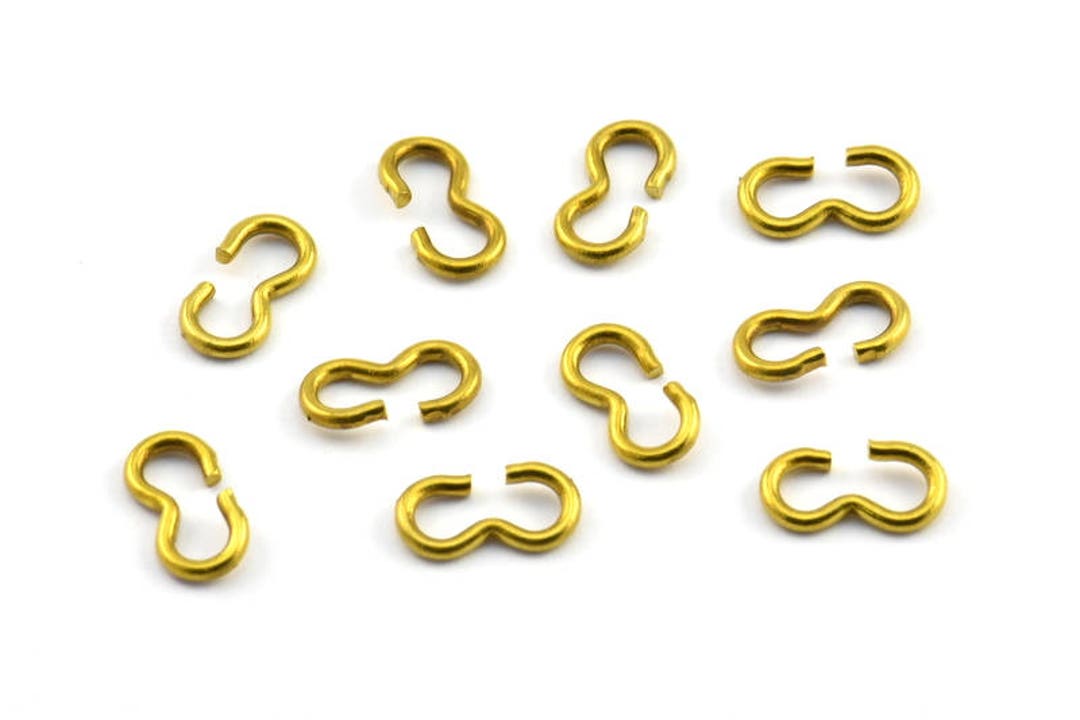 Brass Chain Connector, 25 Raw Brass Chain Connector Findings, Chain ...