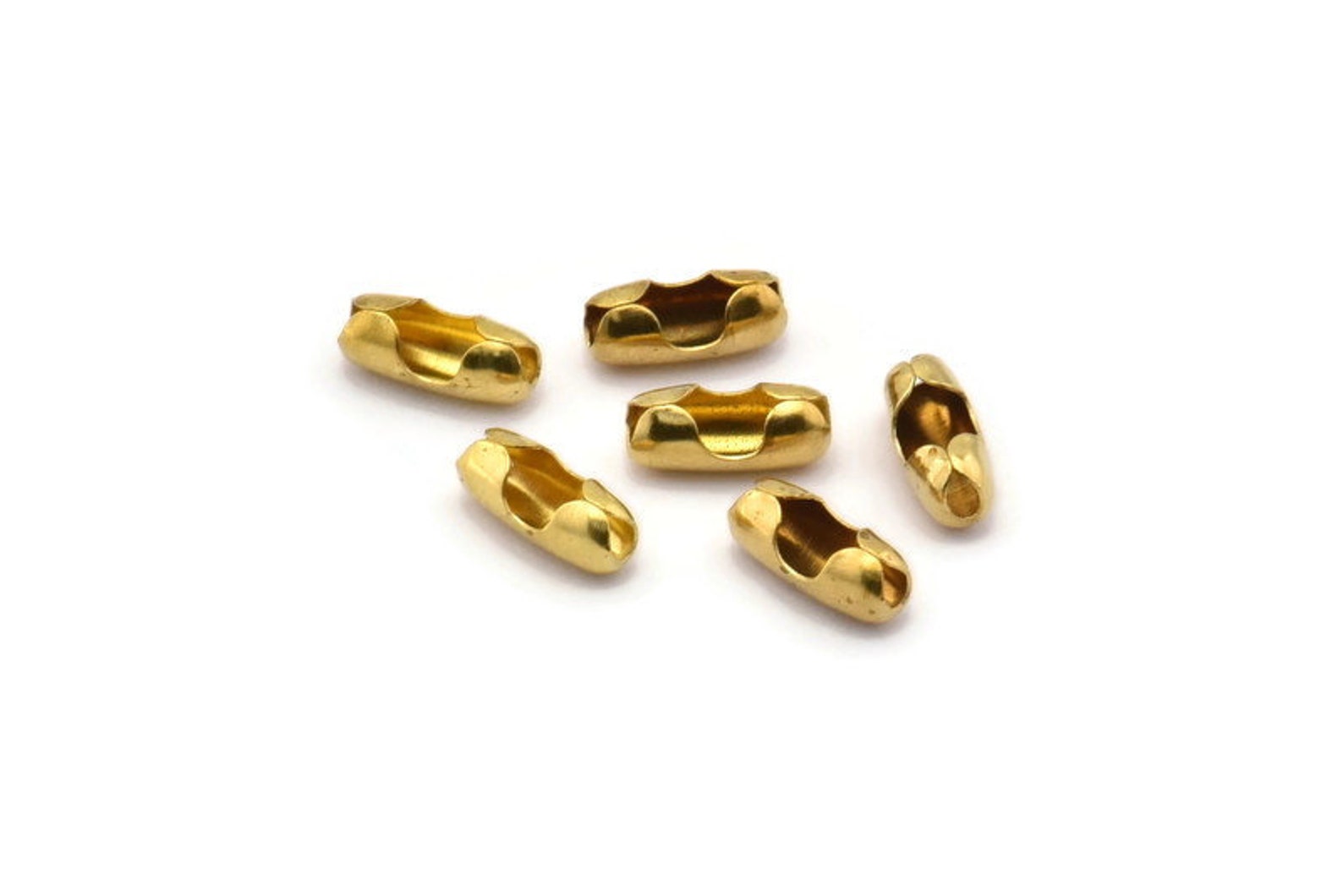 Ball Chain Connector, 100 Raw Brass Ball Chain Connector Clasps for 3 ...