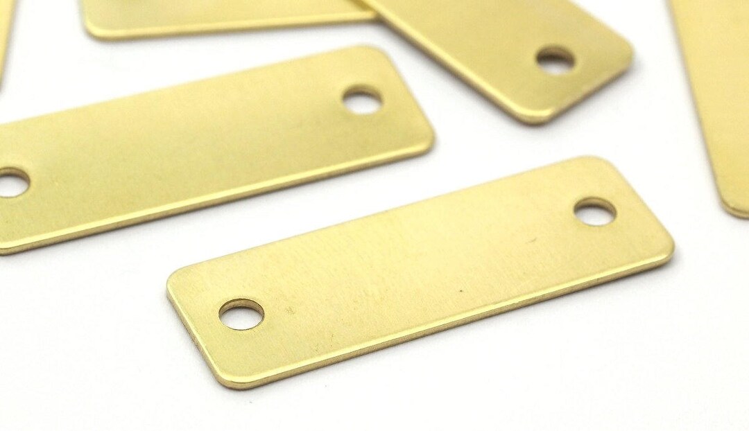 Brass Connector Blank, 5 Raw Brass Stamping Connectors, Blanks (37x13mm ...