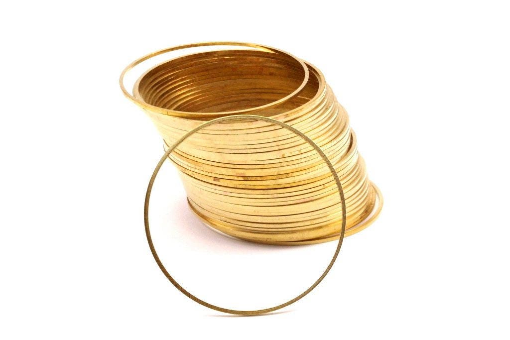 45mm Circle Connectors 24 Raw Brass Circle Connectors - Etsy