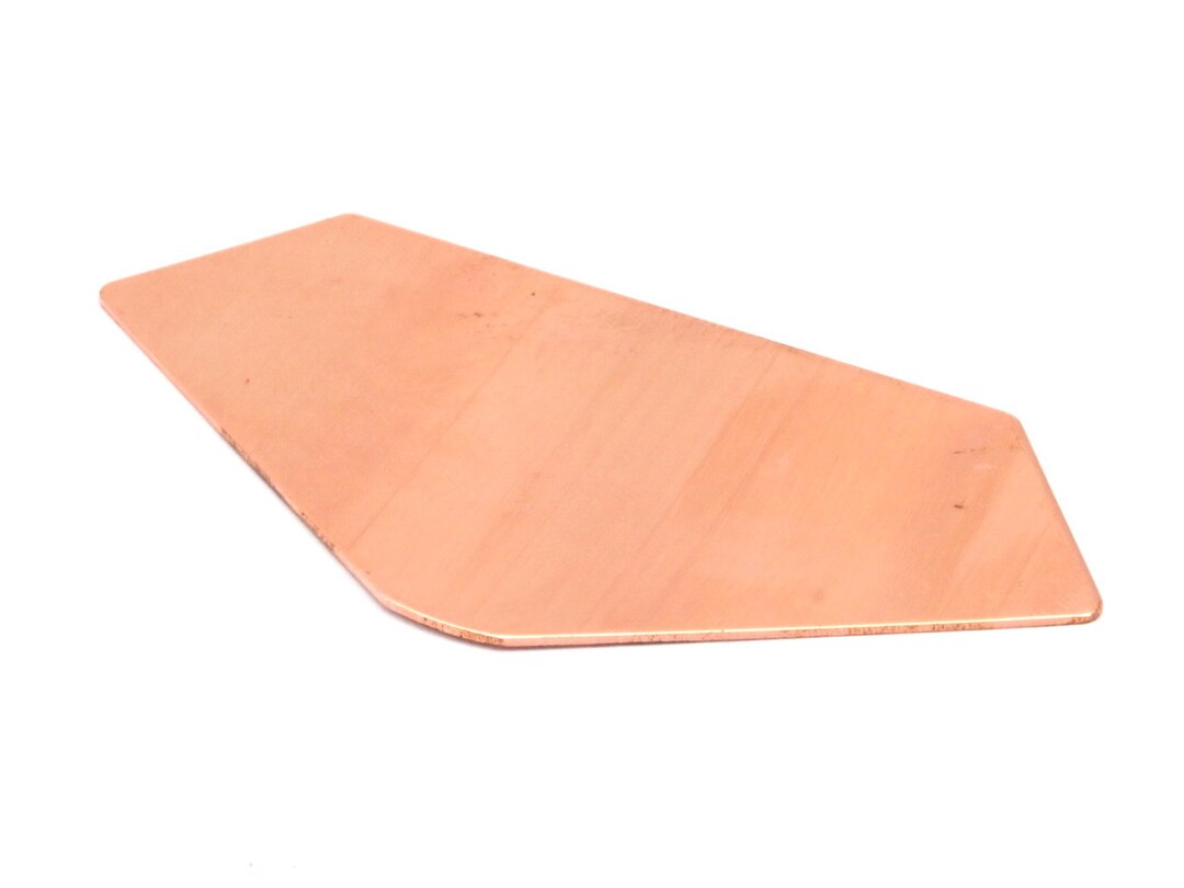 Copper Geometric Blank, 3 Raw Copper Geometric Stamping Blanks (76x36 ...