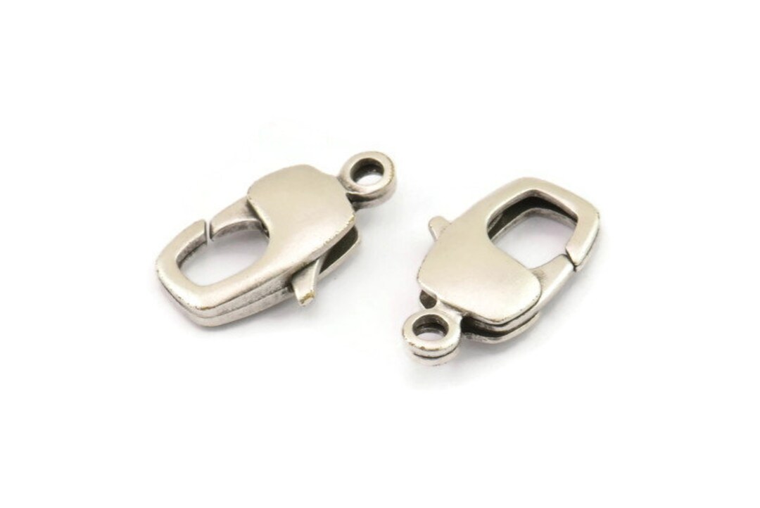 Silver Parrot Clasp, 4 Antique Silver Plated Brass Huge Lobster Claw ...