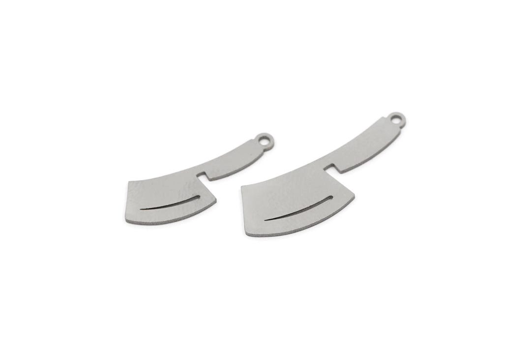 Steel Knife Charm, Stainless Steel Meat Cleaver Shaped Charms With 1 ...