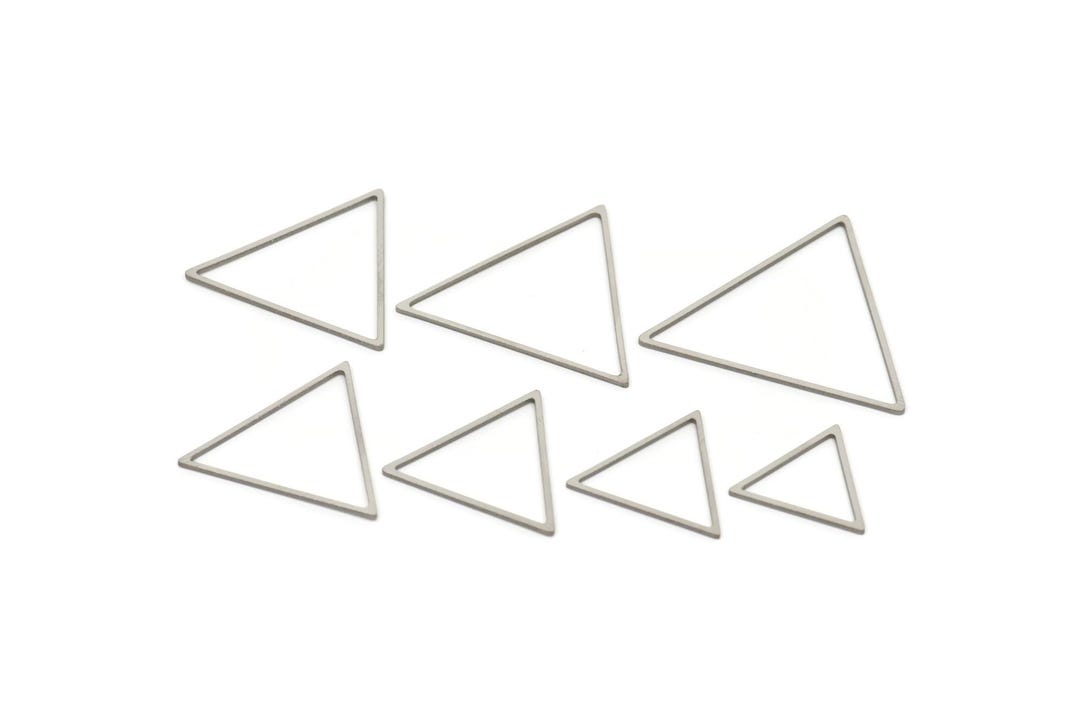 Steel Triangle Charm, Stainless Steel Triangle Charms, Findings ...