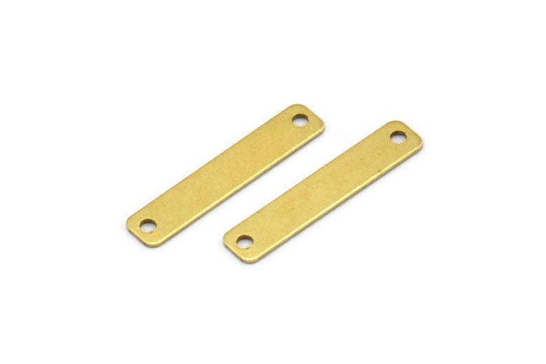 Brass Rectangle Bar 500 Raw Brass Rectangle Connectors - Etsy