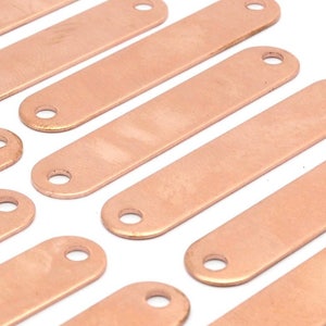 Copper Stamping Blank, 8 Raw Copper Stamping Connector, Blanks (50x10x0 ...