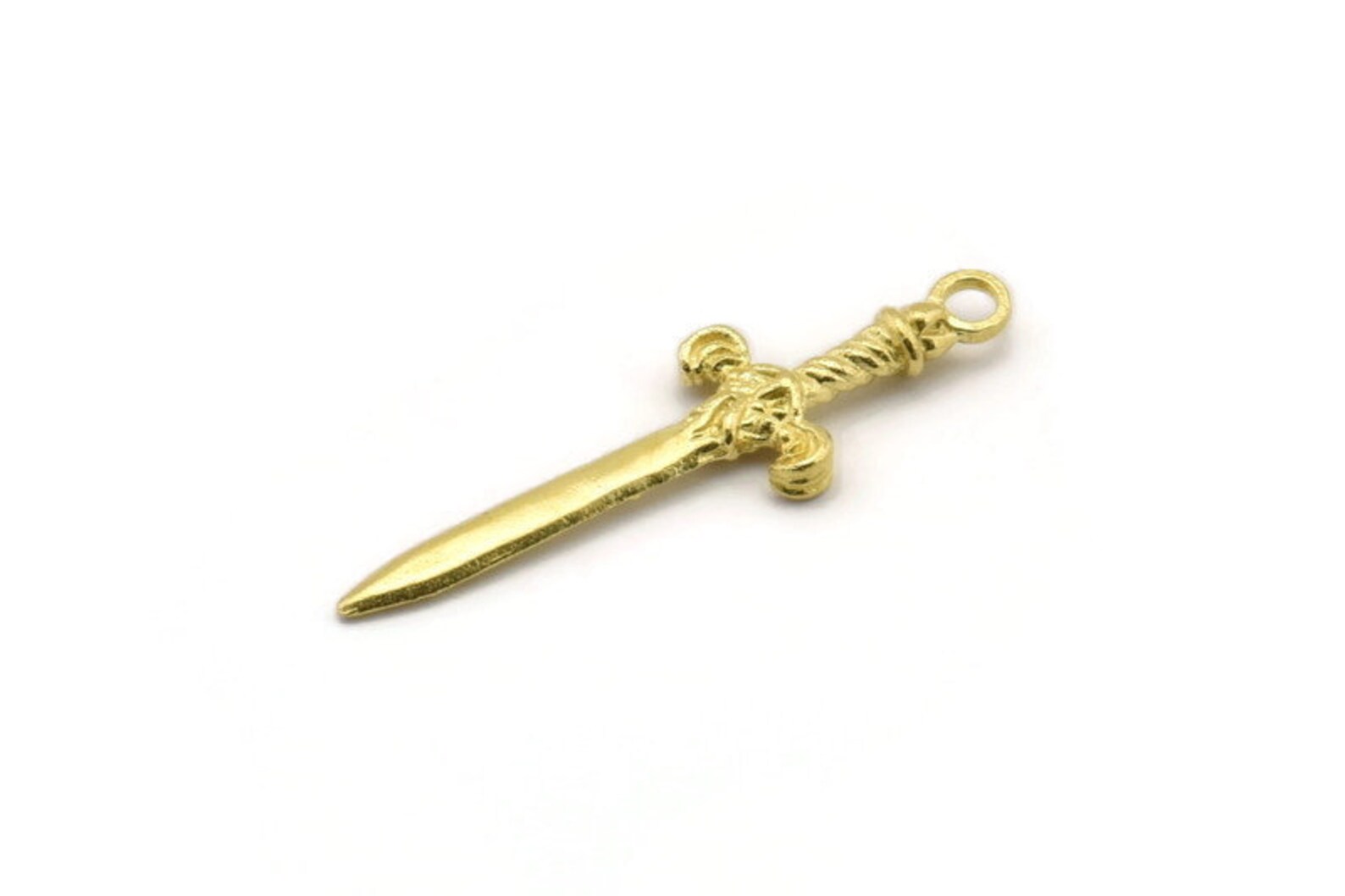 Knight's Sword Pendant 5 Raw Brass Sword Charms 36x10mm - Etsy