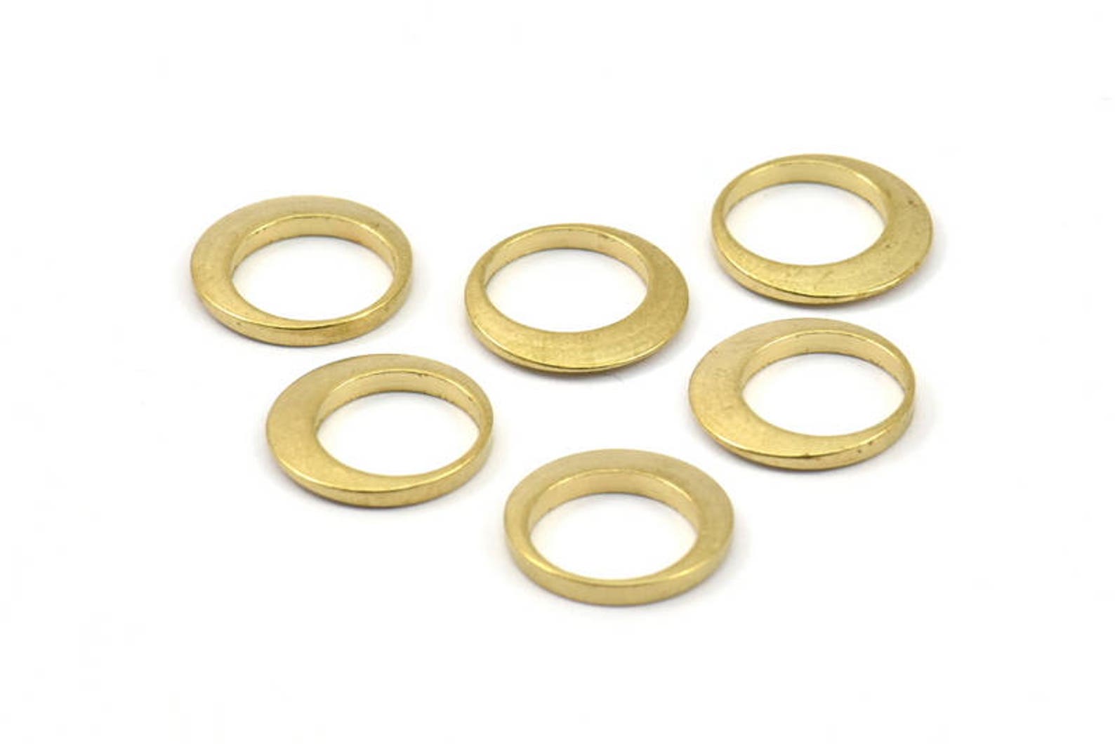 Brass Hoop Finding, 12 Raw Brass Geometric Pendants, Charms, Earring ...