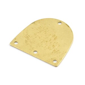 Brass D Shape 24 Raw Brass D Shape Connectors With 4 Holes (16x17x0 ...