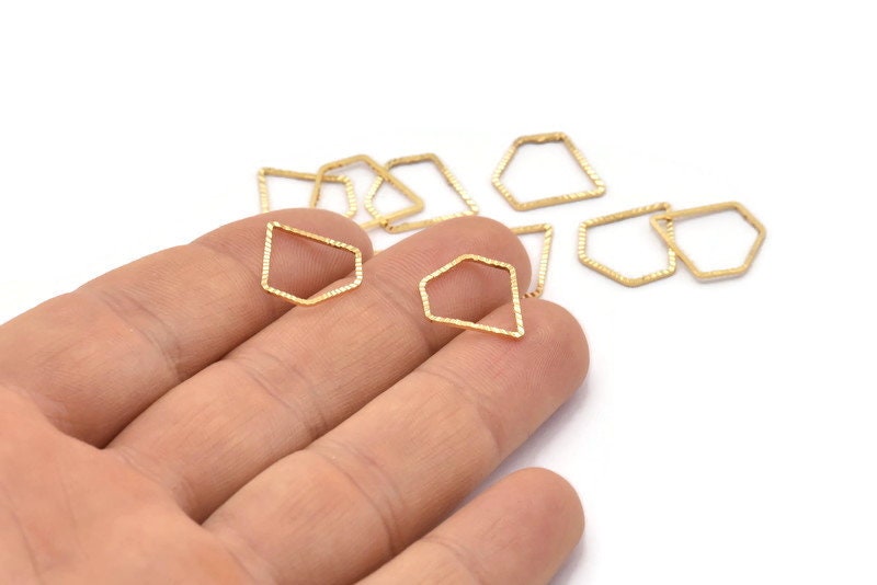 Super Hero Ring 12 Gold Plated Brass Textured Diamond | Etsy