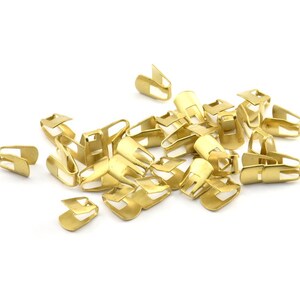 Snake Chain End 30 Raw Brass 6mm End Caps for Soldering to | Etsy