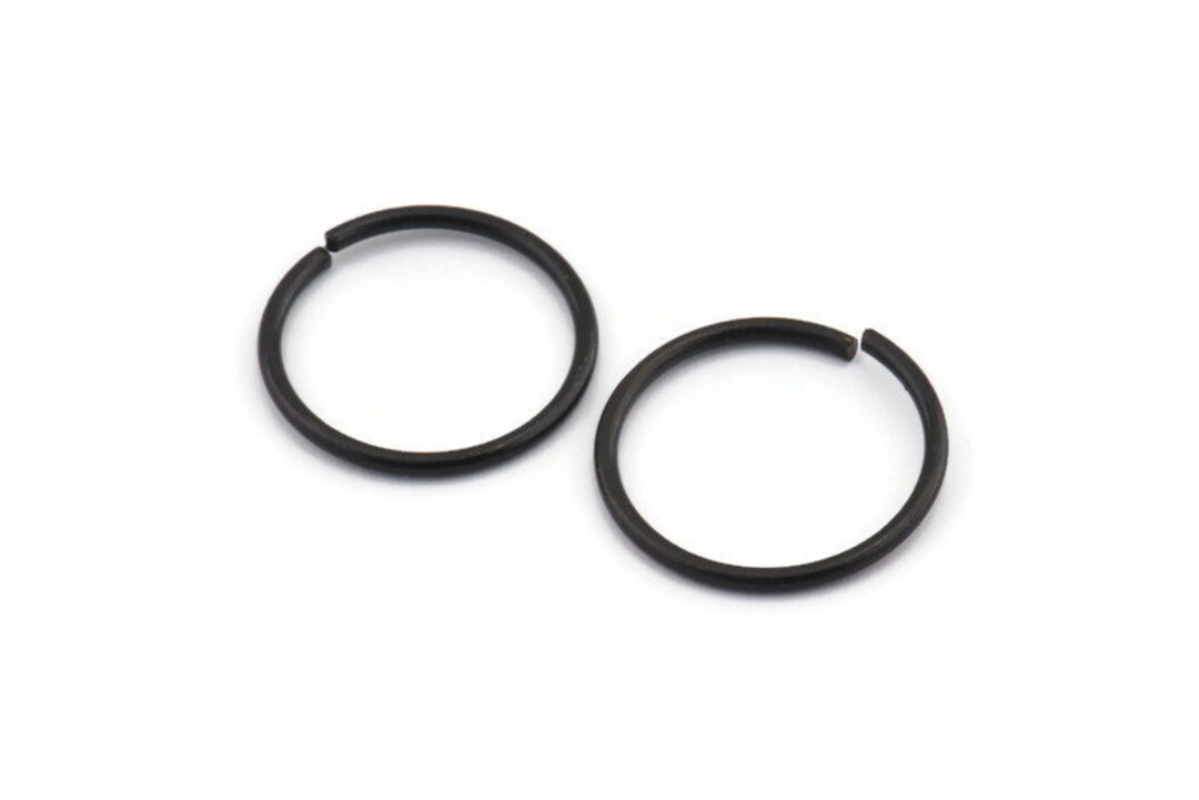 20mm Jump Ring - 12 Oxidized Black Brass Jump Rings (20x1.5mm) D0234 ...