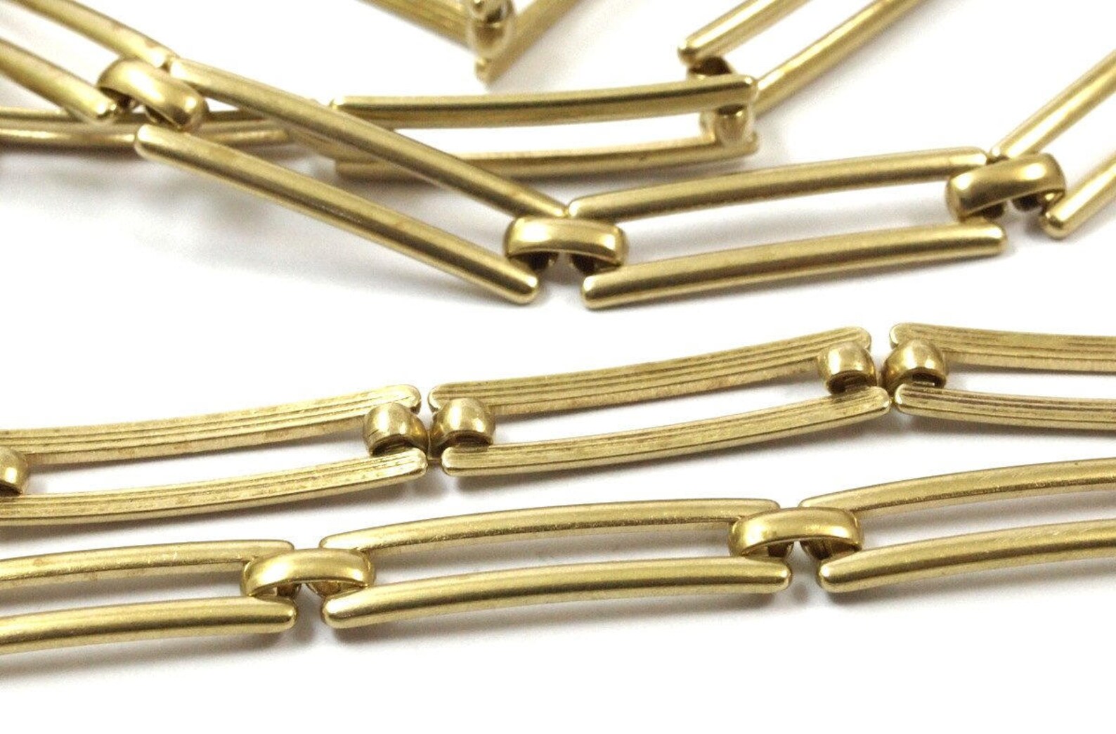 Rectangle Link Chain 1 M. Raw Brass Rectangle Link Chain | Etsy