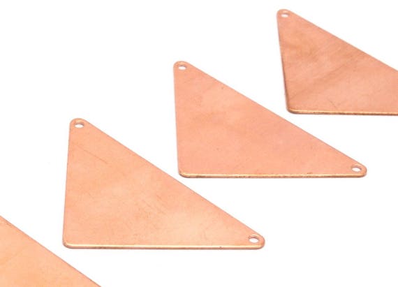 Copper Triangle Blank 6 Raw Copper Triangle Blanks With 2 - Etsy