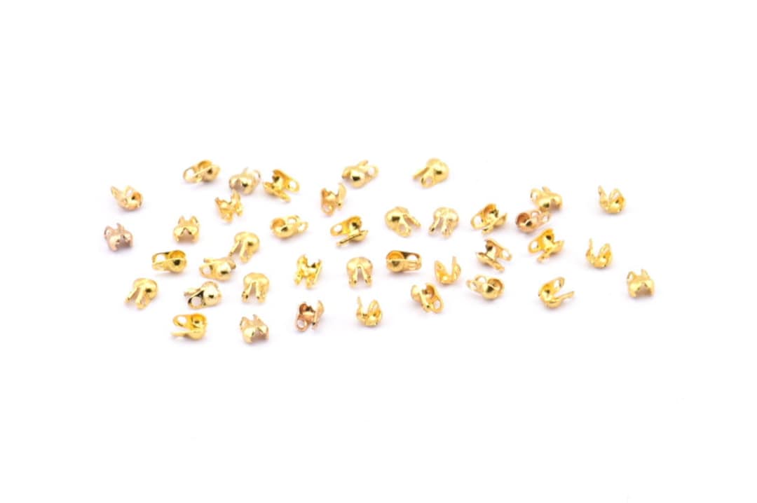 Gold Chain Connector, 250 Gold Tone Brass Ball Chain Connector Clasps ...