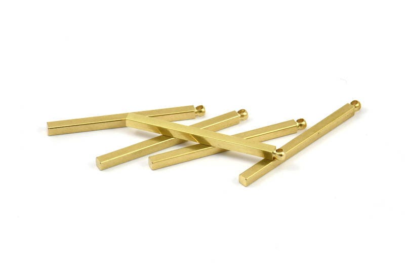 Tiny Necklace Bar 24 Raw Brass Bar Connectors Necklace - Etsy