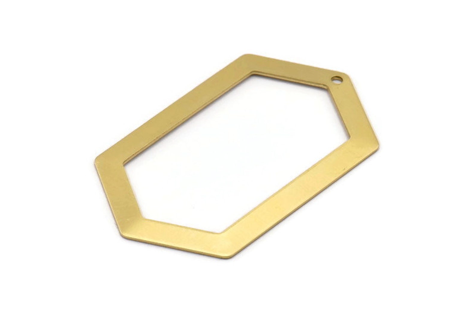 Hexagon Choker Charm 6 Raw Brass Hexagon Charms Pendants - Etsy