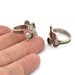 Silver Ring Setting, Antique Silver Plated Brass Adjustable Rings With ...
