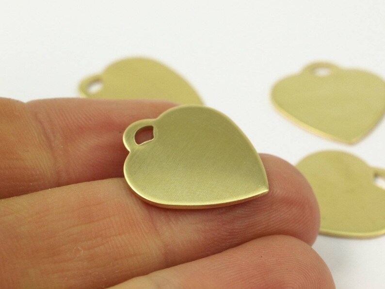 Brass Heart Blank 12 Raw Brass Heart Stamping Blanks With 1 | Etsy