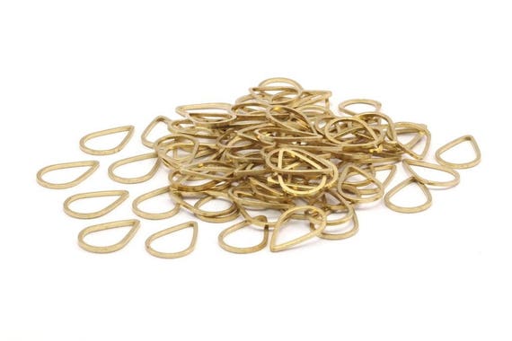Brass Drop Connector 100 Raw Brass Drop Connectors | Etsy