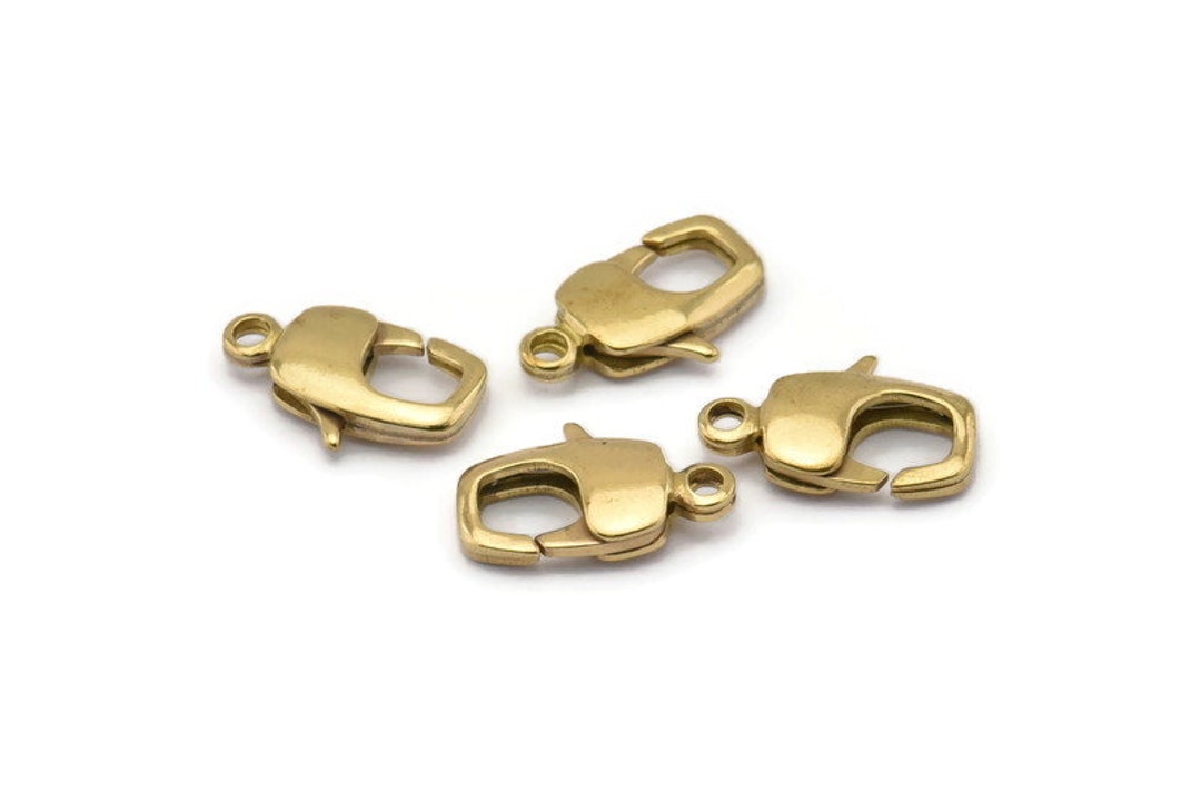 Brass Parrot Clasp, Raw Brass Lobster Claw Clasps (16x7.8mm) Bs-1226 ...