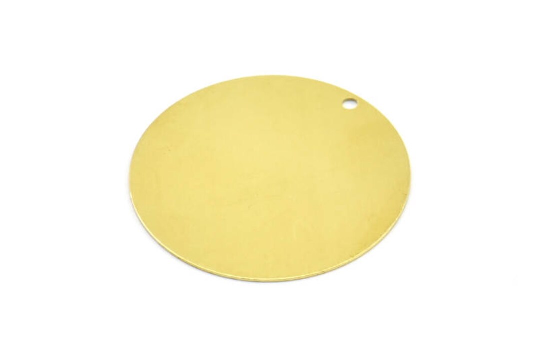 32mm Round Tag, 25 Huge Raw Brass Round Tags With 1 Hole (32mm) Brs ...
