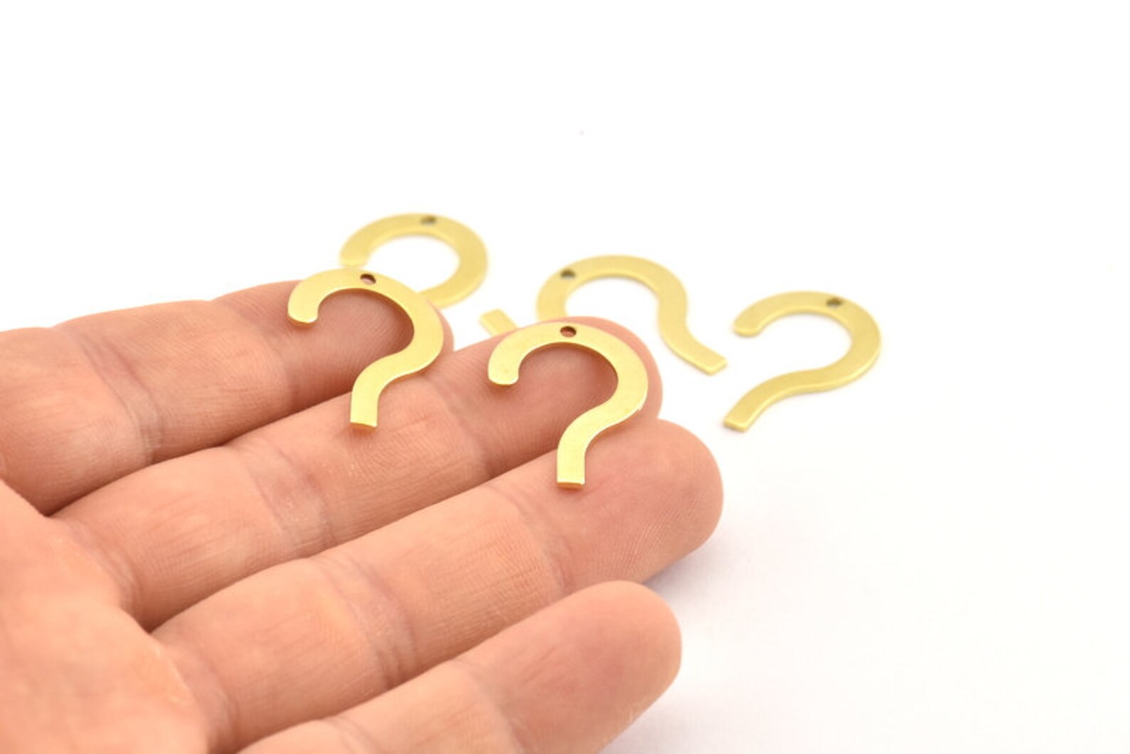 Brass Question Mark Charm 24 Raw Brass Question Mark Charms - Etsy