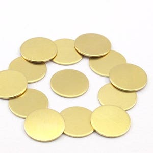Raw Brass Disc, 10 Raw Brass Stamping Blanks Discs Without Holes (15x0 ...