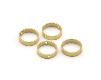 Round Ring Circle Ring Frame Link Connector Ring Raw Brass 10x3mm 1435R ...
