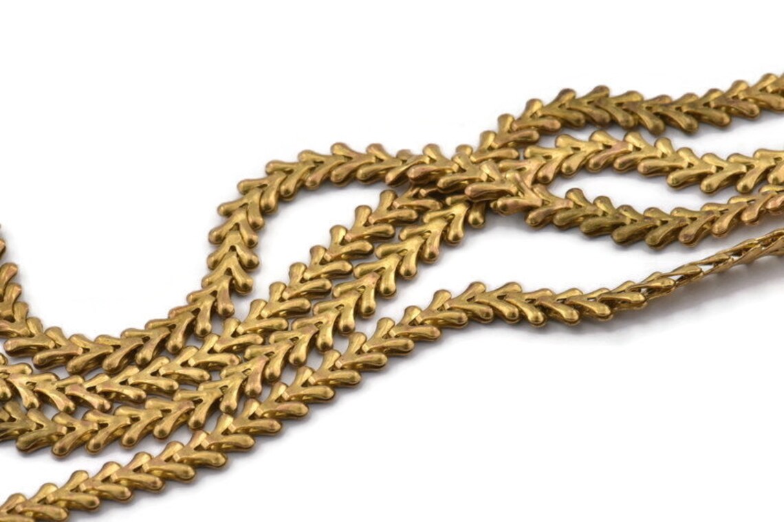 Brass Chain Raw Brass Chain Brass Leaf Chain Branch Chain - Etsy