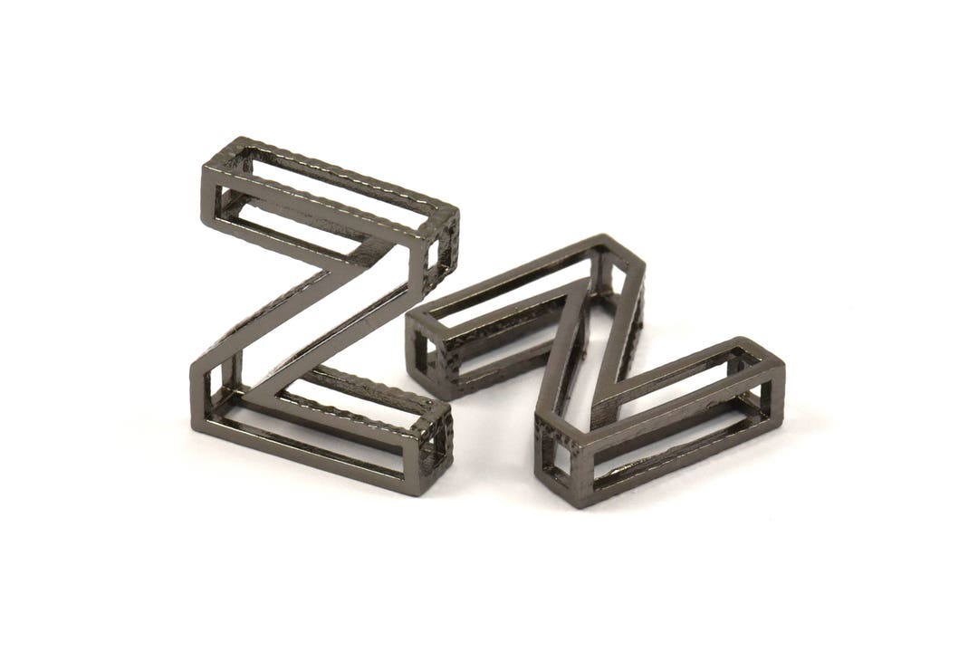 Letra Z negra, 2 letras Z chapadas en negro, iniciales, mayúsculas ...