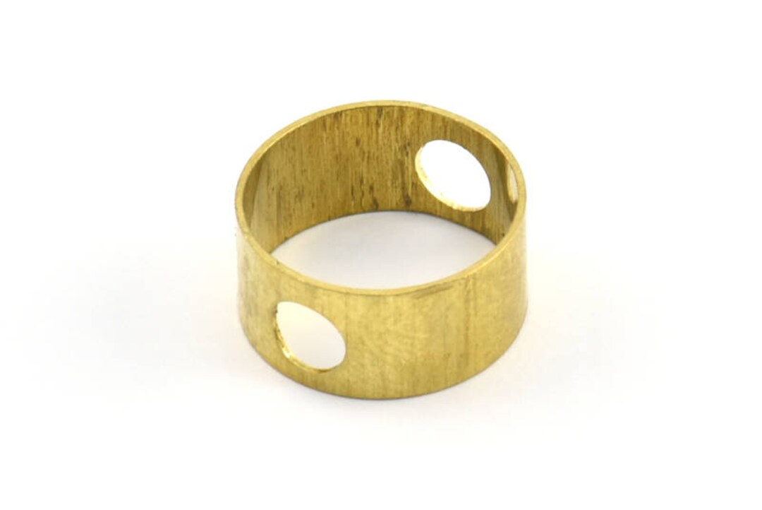 Brass Circle Charm, 12 Raw Brass Circle With 2 Holes (17x8x0.5mm) BS ...