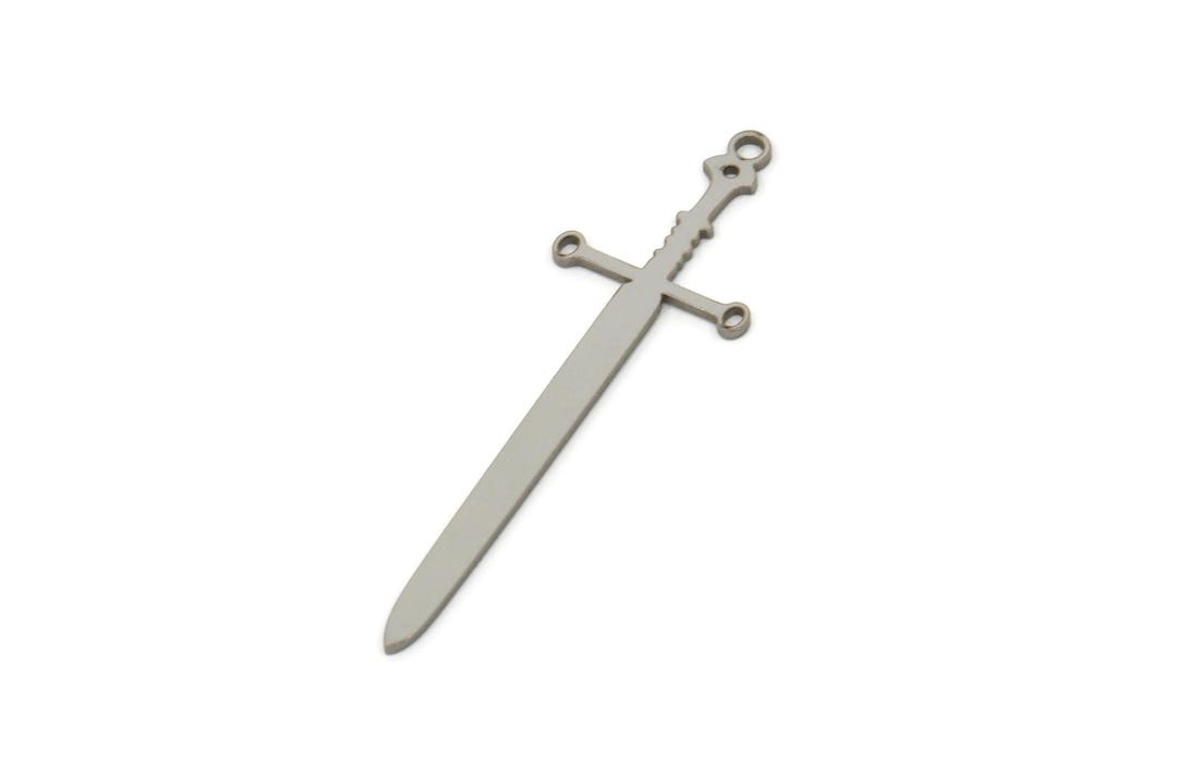 Steel Sword Charm, Stainless Steel Sword Charms With 1 Loop, Earrings ...