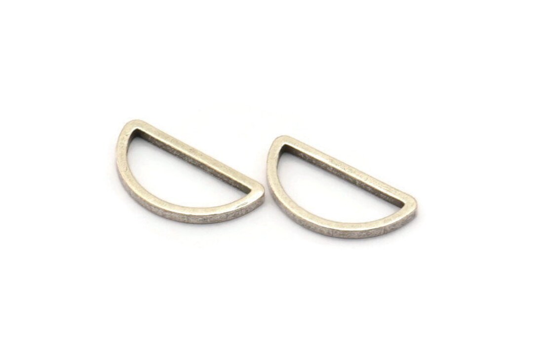 Silver Half Moon, 50 Antique Silver Plated Brass Semi Circle Connectors ...