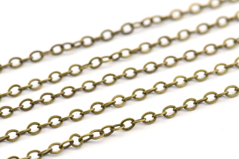 Antique Brass Chain Antique Bronze Tone Brass Soldered Chain - Etsy