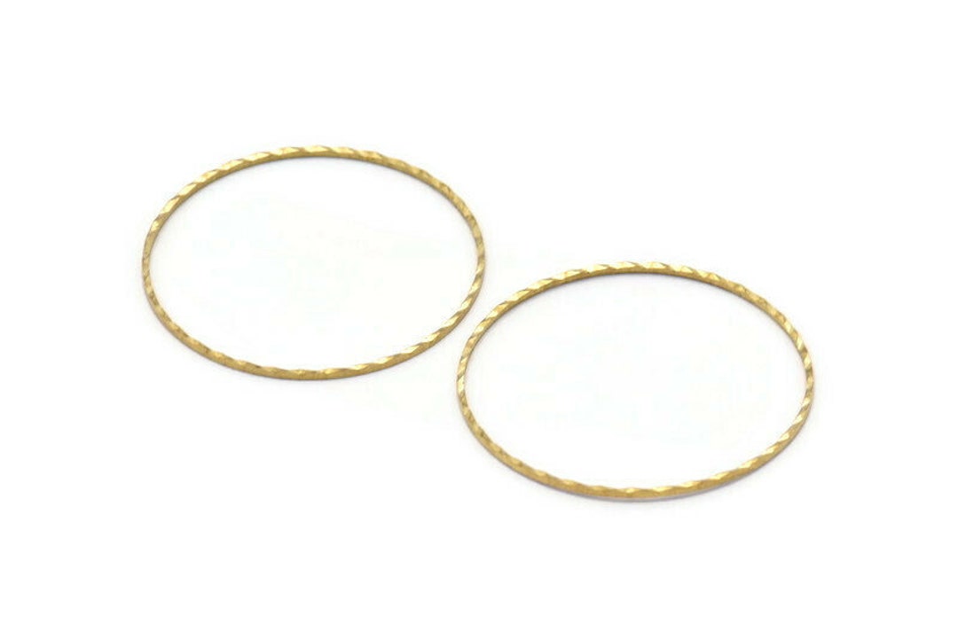 Textured Brass Ring, 25 Raw Brass Circles (35mm) Brs 2071 A0590 - Etsy