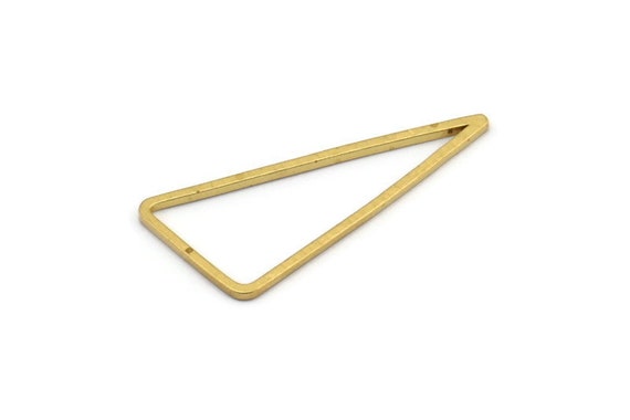 30mm Brass Triangles 24 Raw Brass Half Triangles - Etsy
