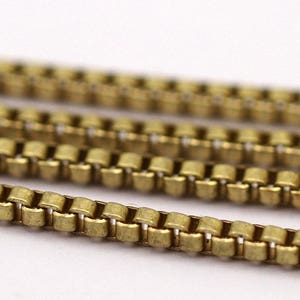 Cube Chain, Link Chain, 10m - Cube Raw Brass Chain (1.8mm) ( Z070 ) - Etsy