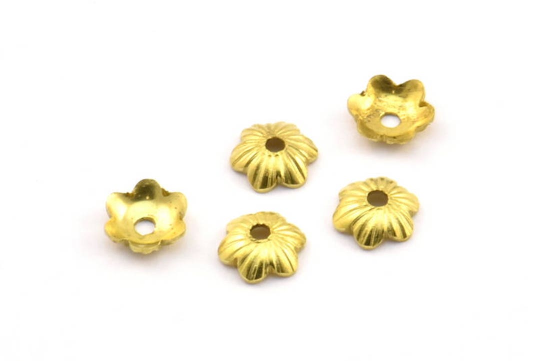 Brass Bead Cap, 100 Raw Brass Bead Caps (6mm) Brs 308 A0139 - Etsy