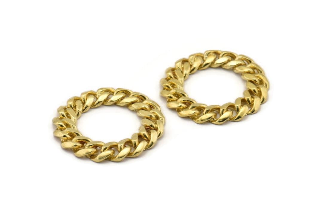 32mm Circle Connectors, Raw Brass Circle Connectors (36x8x3mm) N1727 - Etsy